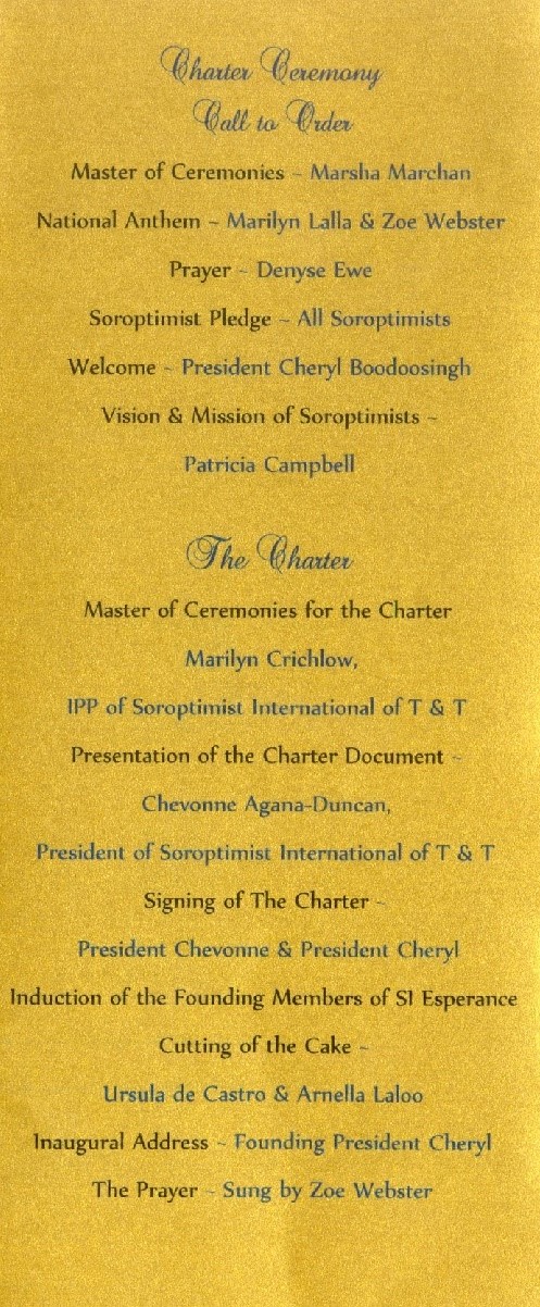The Charter Ceremony | SI Esperance | SIGBI