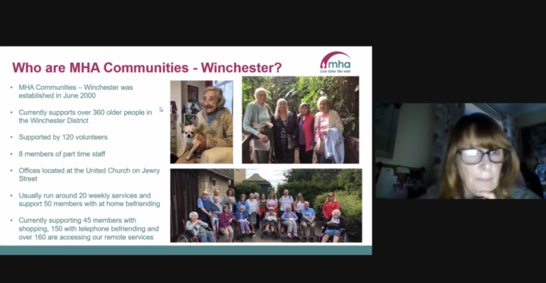 Claire Morgan of MHA (Live later life well) speaks to SI Winchester and ...
